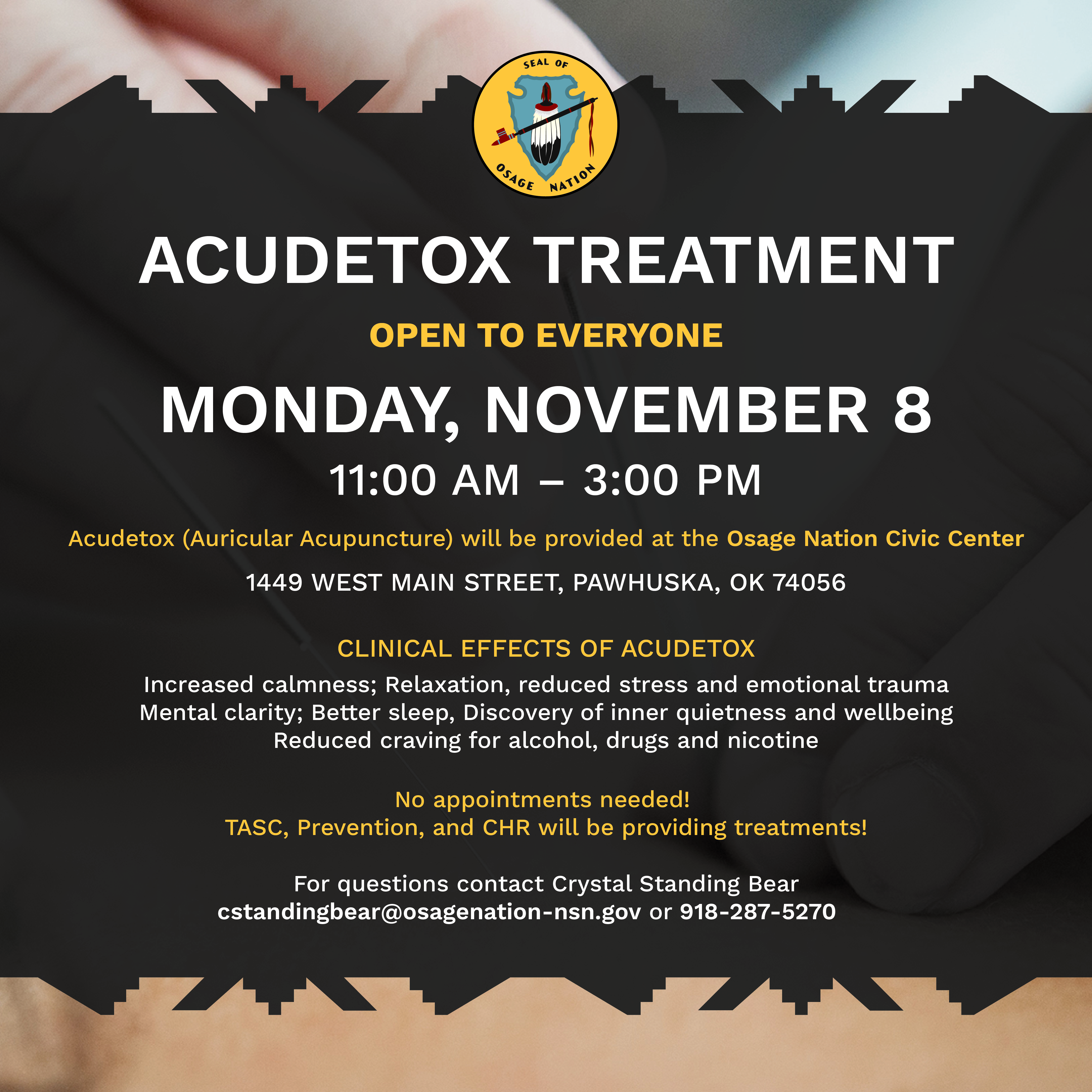 ACUDETOX TREATMENT | Osage Nation