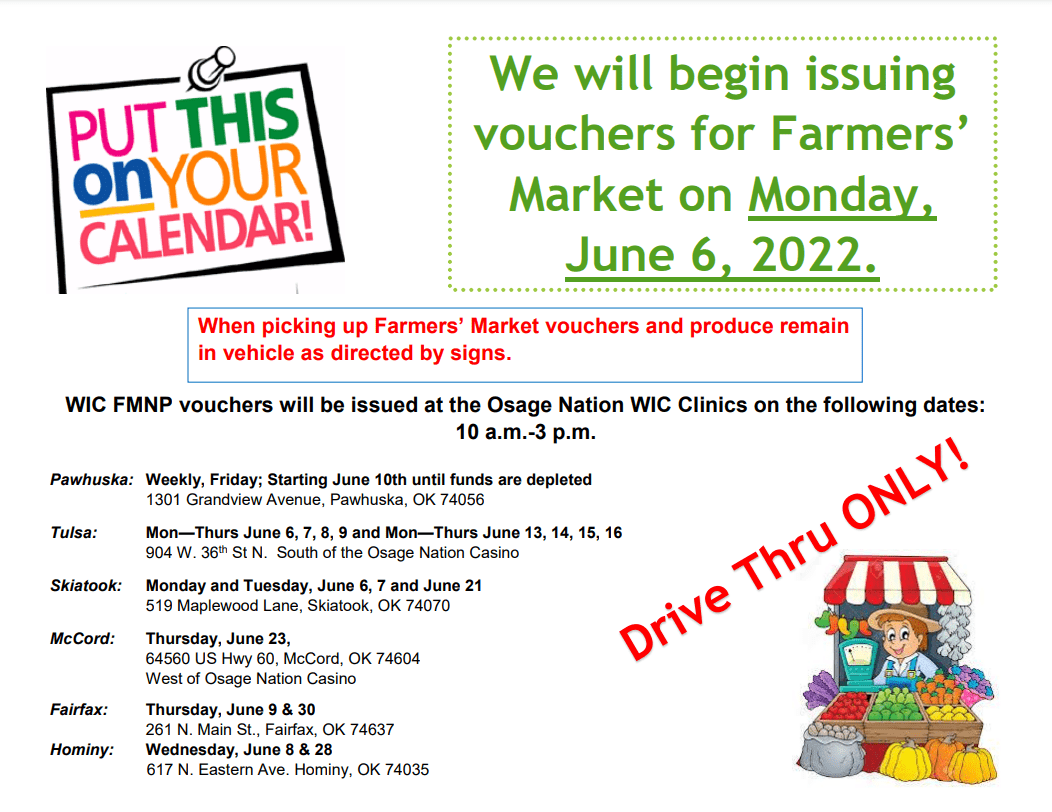 Women, Infants, and Children (WIC) Program | Osage Nation