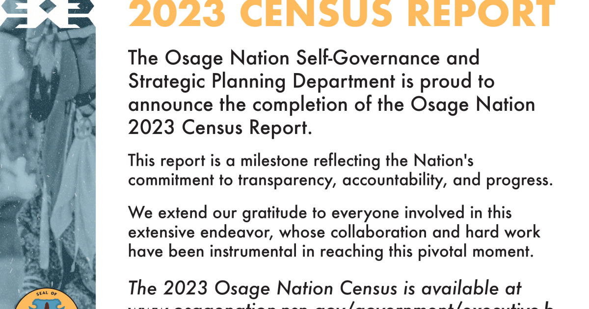 Osage Nation Makes History with the Completion of its First-Ever Census ...
