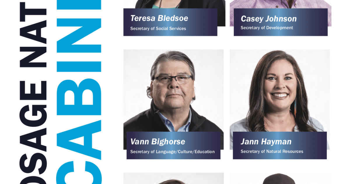 Chief Geoffrey Standing Bear Announces Six Osage Nation Cabinet ...